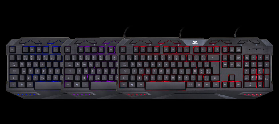 30090 - KIT TECLADO E MOUSE GAMER KRAKEN - MOUSE 2400 DPI LED 3 CORES ...